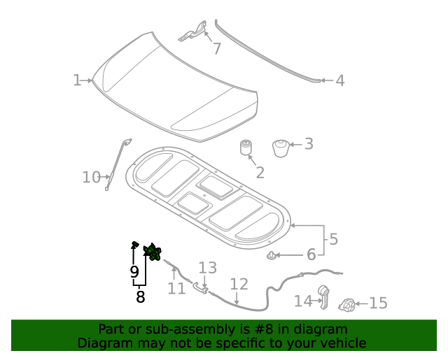 81130-Q5010 - Latch Assembly 2021-2023 Kia Seltos | Kia.Parts Store
