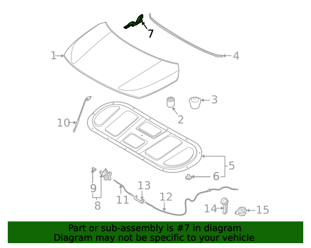 66920-Q5000 - Hood Hinge 2021-2023 Kia Seltos | Kia.Parts Store
