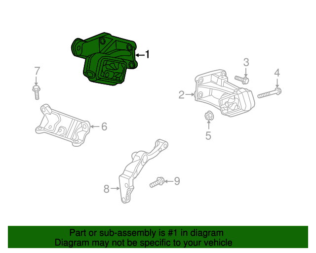 2013-2018 Ram Motor Mount 68290111AA | TascaParts.com