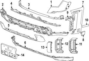 2024 GMC Center Molding 84914473 GM | GMPartsDirect.com