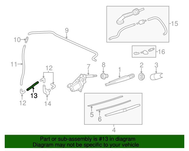 2012-2015 Mazda 5 Hose C253-67-501A | RealMazdaParts.com