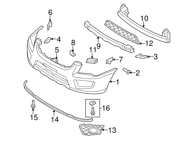 86511-1F500 - Bumper Cover 2009-2010 Kia Sportage | Kia.Parts Store