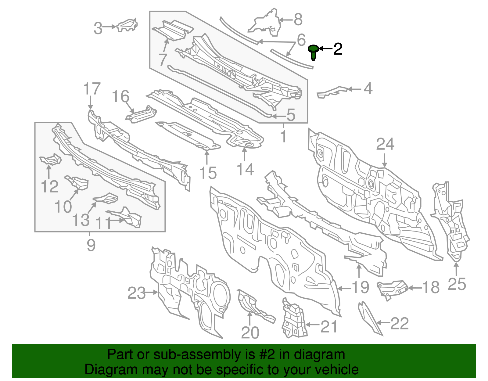 90467-09242 - Cowl Grille Clip 2016-2025 Toyota | Longo Toyota Parts