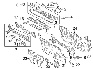 2016-2022 Toyota Cowl Insulator 55224-47030 | OEM Parts Online