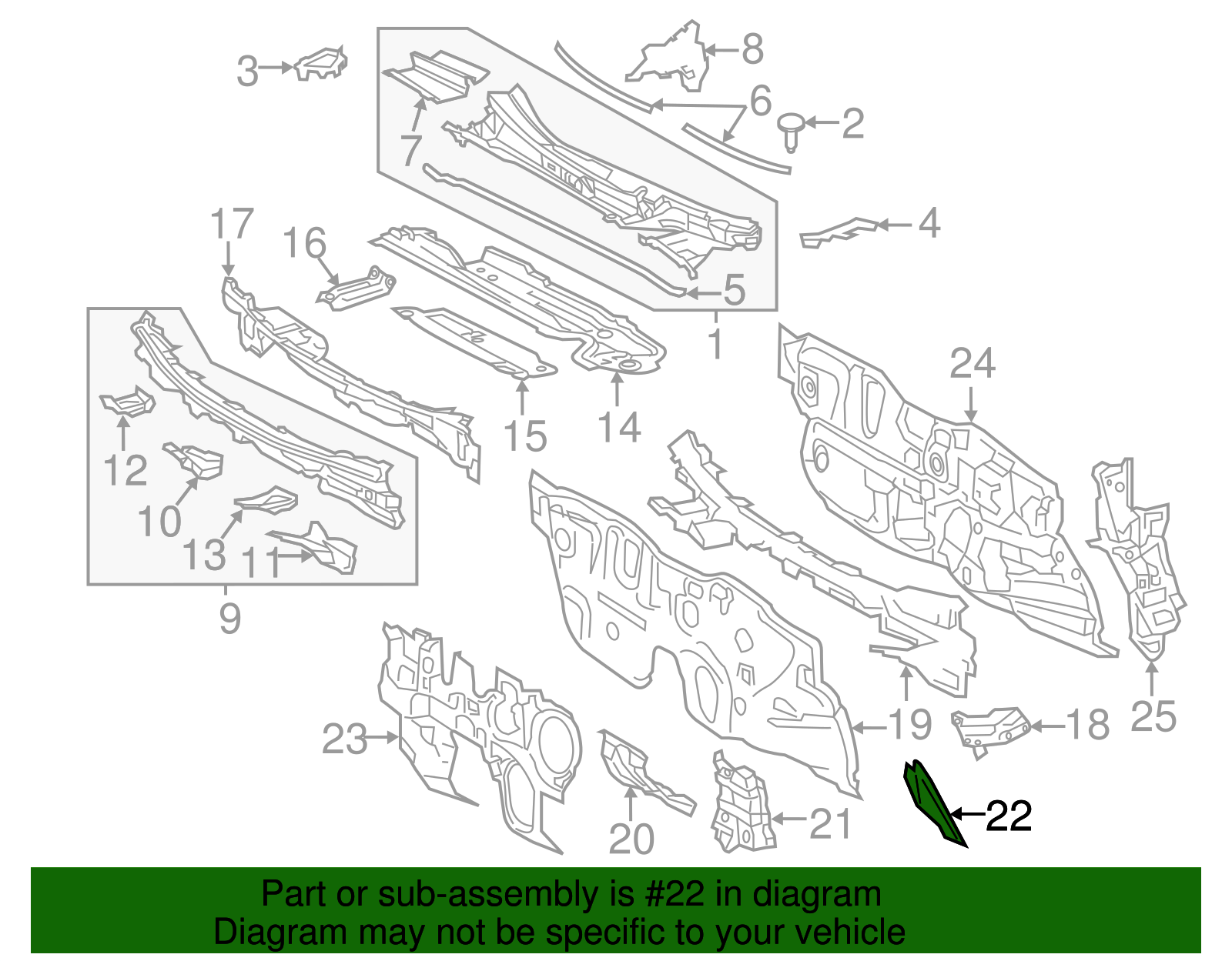 Genuine Toyota Side Seal part# 53155-47010 for 2016-2022 Toyota ...
