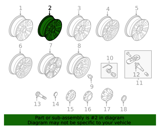2017-2022 Ford Wheel, Alloy HC3Z-1007-H | FairwayFordParts.net