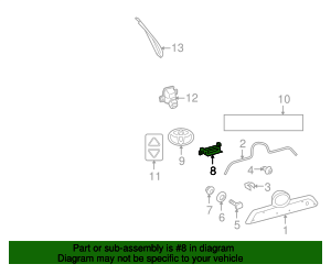 76812-35020 - Garnish, Back Door, Outside No. 2 - 2010-2022 Toyota ...
