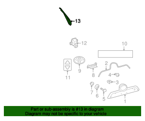 2010-2022 Toyota 4Runner Liftgate Reveal Molding (Right) 75815-35030 ...
