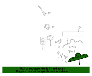 2020-2022 Toyota 4Runner Garnish, Back Door, Outside 76811-35370-B0 ...