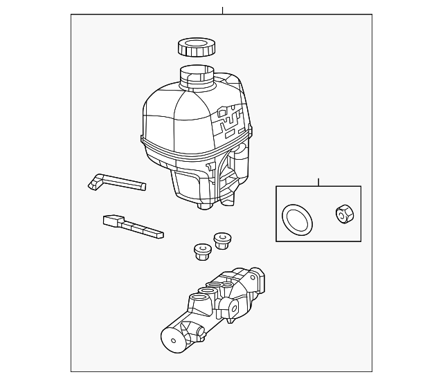 2016-2023 Mopar Master Cylinder 68306574ad | TascaParts.com