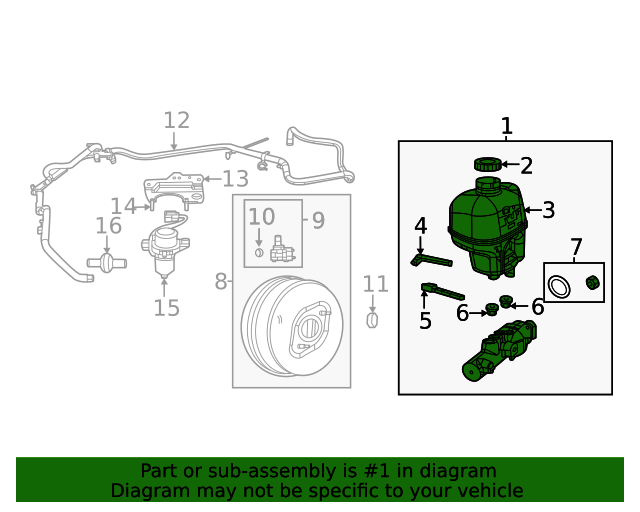2016-2023 Mopar Master Cylinder 68306574ad | TascaParts.com