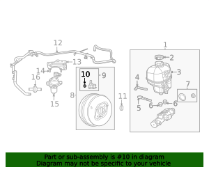 2011-2021 Mopar Power Brake Booster Check Valve Seal 68306577AA ...