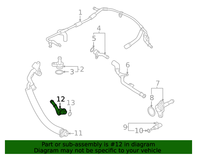 06Q-121-497-D - Engine Coolant Pipe 2022-2024 Audi | AutoNationParts.com