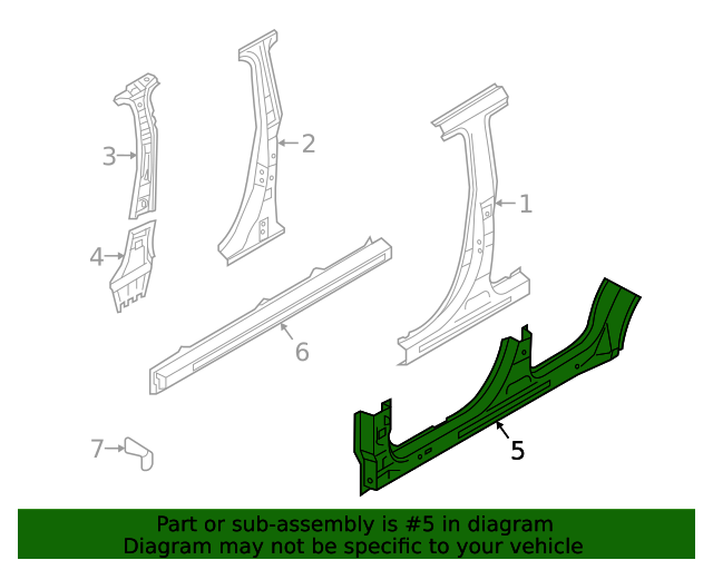 2022 Mitsubishi Outlander Rocker Panel 5253CU54 | Mitsubishi Parts ...