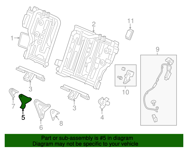 82291-TX4-A01 - Bracket, R Seat Pivot (Inner) 2013-2018 Acura RDX ...