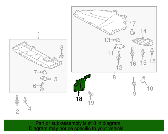 2013-2018 Mazda Splash Shield KD53-56-341A | Mazda-Parts