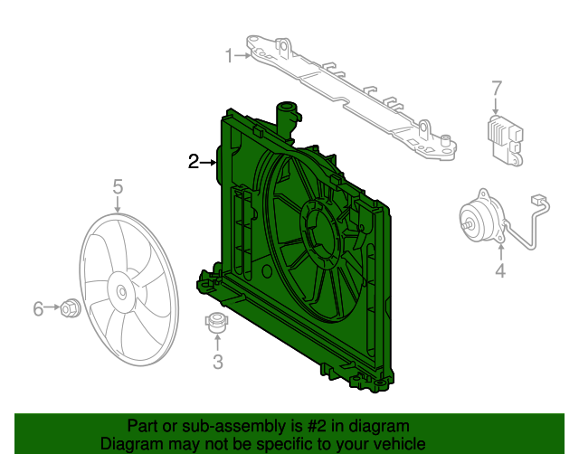 Toyota OEM Engine Cooling Fan Shroud Part# 16711-0T131 | OEM Vehicle Parts