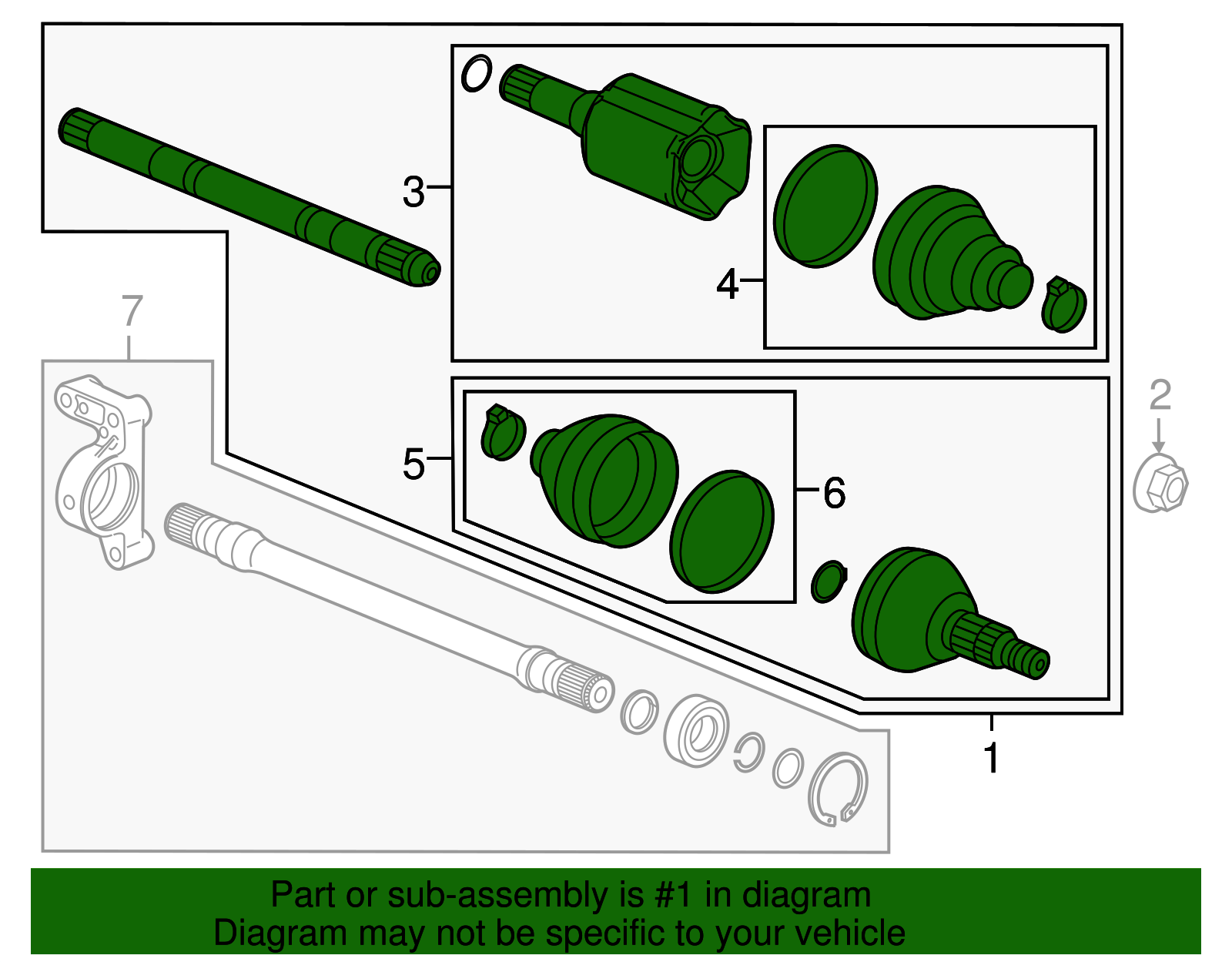 84576601 - Front Passenger Side Half-Shaft Assembly 2016-2019 GM ...