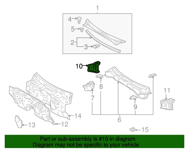 2001-2007 Toyota Cowl Side Panel 55713-0C020 | AutoNationParts.com