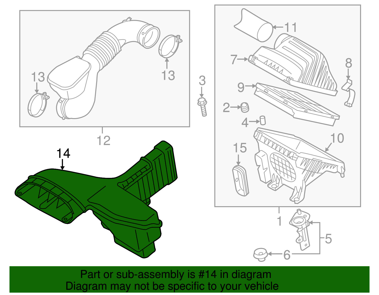 28210-4C100 - Engine Air Intake Hose 2012-2015 Kia Optima | Kia.Parts Store