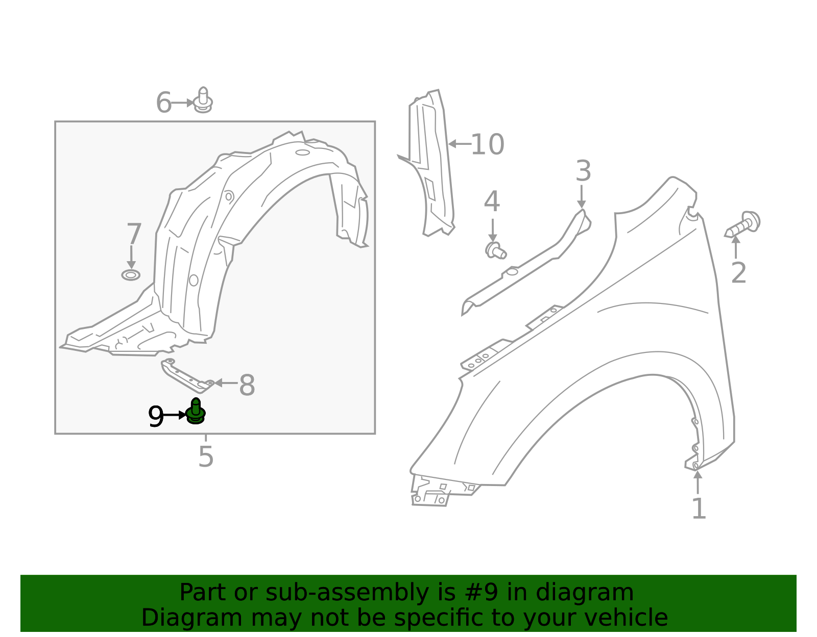 2012-2025 Subaru Plate Clip 909140068 | Subaru Parts Store