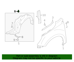 2011-2024 Subaru Fender Liner Clip 909140065 | Subaru Parts Store