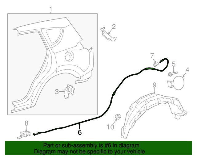 77035-0R030 - Release Cable - 2013-2018 Toyota RAV4 | OEM Genuine ...