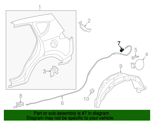 2011-2019 Toyota Release Cable Retainer 77377-75010 | Toyota Parts