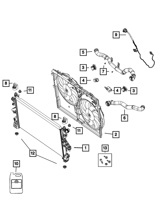68188992AB - Engine Cooling Radiator 2014-2021 Ram | Mopar Wholesale Parts