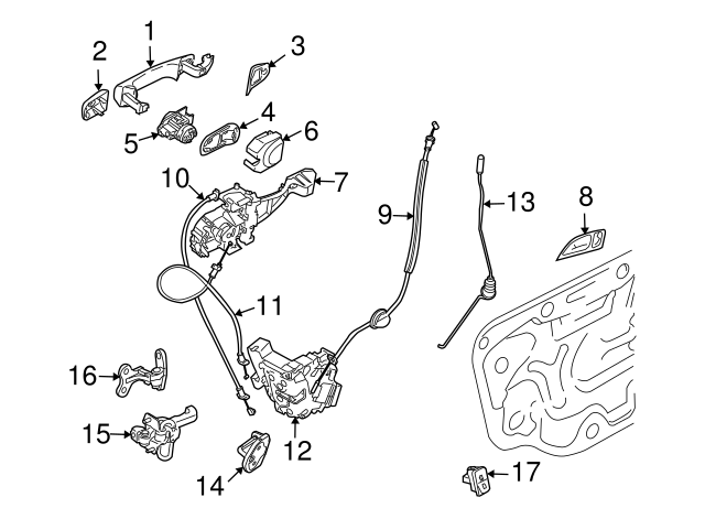 2006-2017 Volvo Lock Actuator - Driver's Side (LH) 31416681 ...