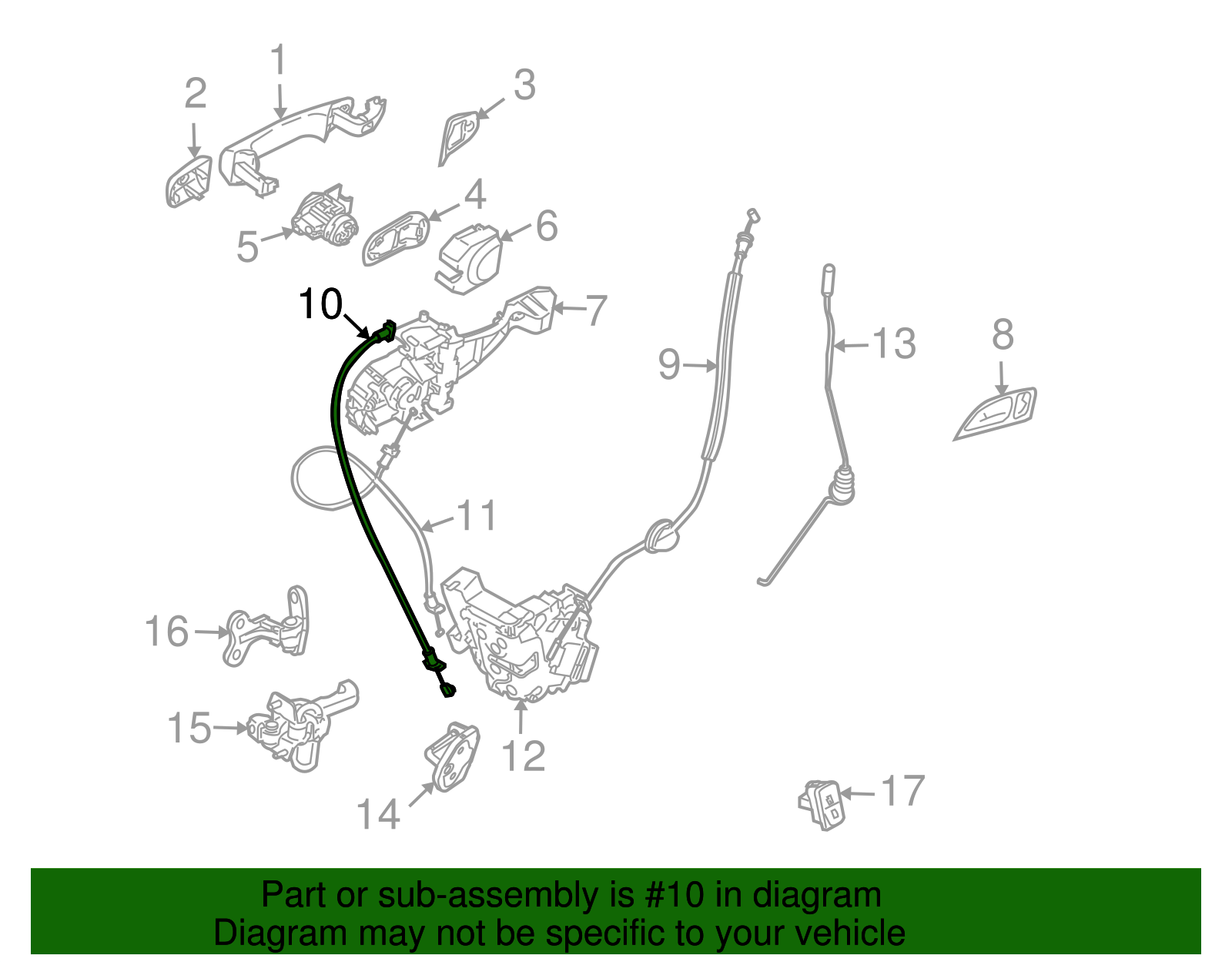 2007-2013 Volvo Lock Cable 30784228 | TascaParts.com