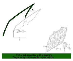 2013-2017 Hyundai Elantra GT Window Channel 82530-A5000 ...