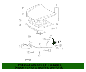 53410-33120 - Hinge - 2002-2006 Toyota Camry | OEM Genuine Toyota Parts