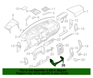 2015-2020 Ford Instrument Panel Trim Panel FL3Z-1504608-DA | QuirkParts