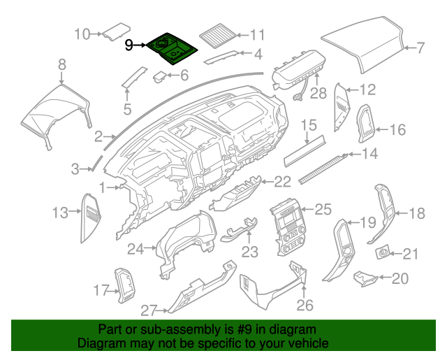 2015-2022 Ford OEM NEW 2015-2020 Ford Expedition Upper Instrument Panel ...