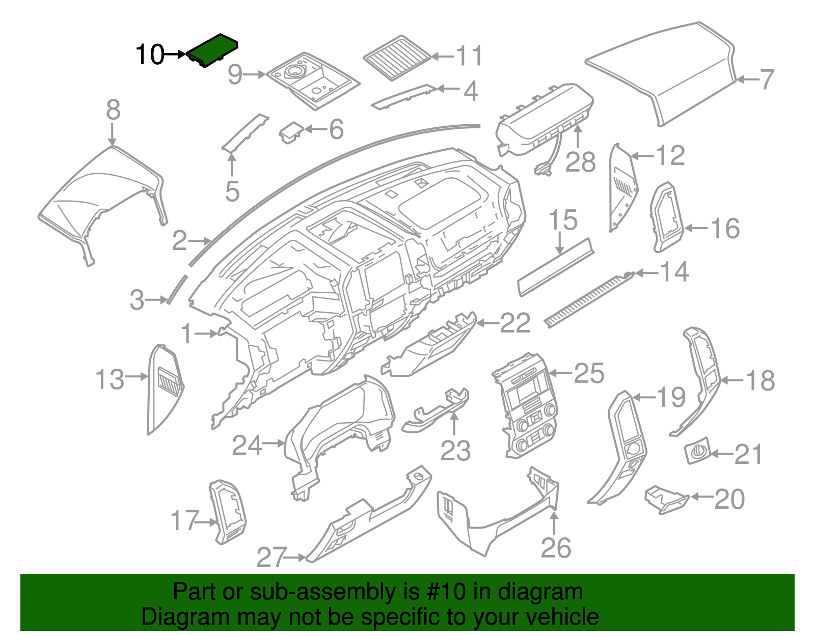 JL3Z-18978-BA - Speaker Grille 2018-2022 Ford | Ford Parts Direct