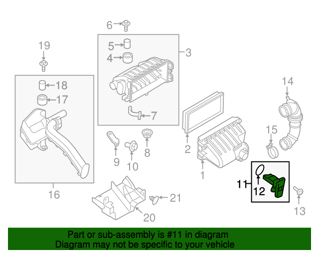 1525A052 - Mass Air Flow Sensor 2014-2024 Mitsubishi | Mitsubishi ...