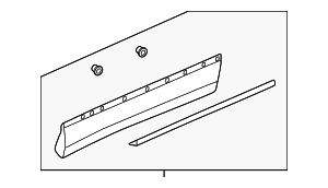2019-2023 Chevrolet Blazer Black Front Driver Side Door Lower Molding ...