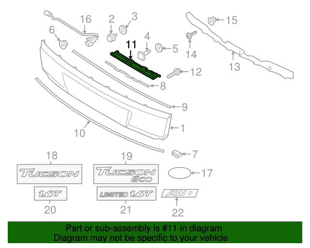 2016-2018 Hyundai Tucson Upper Trim 87372-D3010 | OEM Parts Online