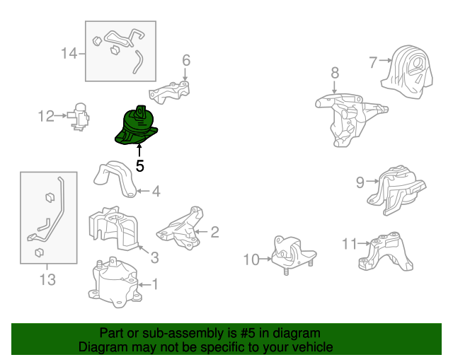 OEM 2013-2017 Honda Accord Side Mount 50820-T2F-A01 | Honda Automotive ...