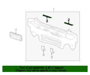 2013-2016 Chevrolet Passenger Side Rear Bumper Fascia Upper Bracket ...