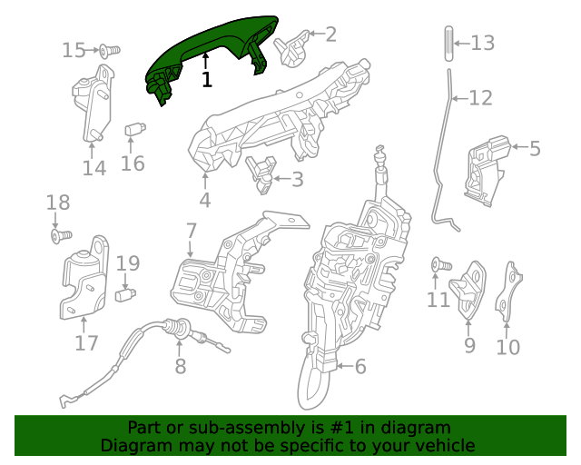 099-760-19-01-7831 - Handle, Outside 2019-2021 Mercedes-Benz | Mercedes ...