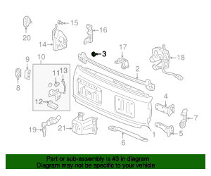 90685-SF1-003 - Upper Seal Clip 1997-2001 Honda CR-V | Honda Parts Online