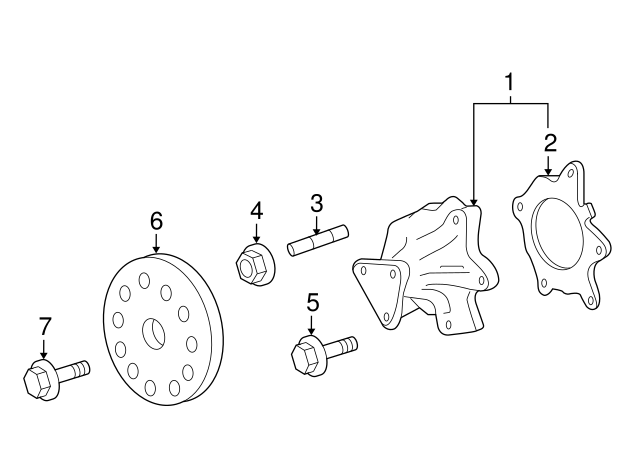 2012-2013 Toyota Yaris Engine Water Pump 16100-29158 | OEM Parts Online