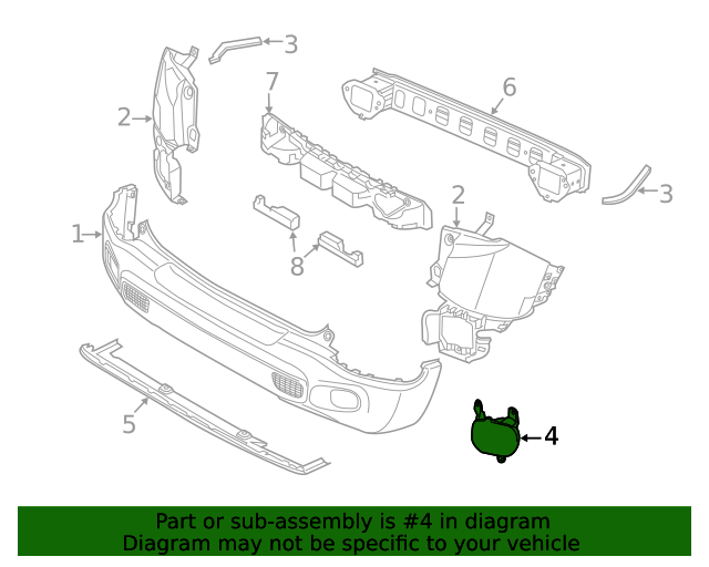 2015-2018 Jeep Renegade Reflector - Driver's Side (LH) 68255514AA ...