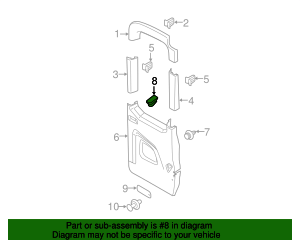 2015-2019 Ford Door Trim Molding Grommet CK4Z-1521999-BB | TascaParts.com