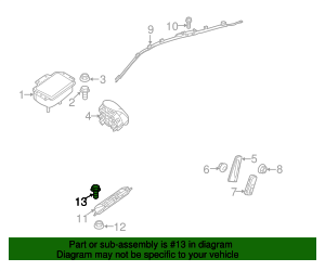 000000-002179 - Knee Air Bag Bolt Mercedes-Benz USA Parts