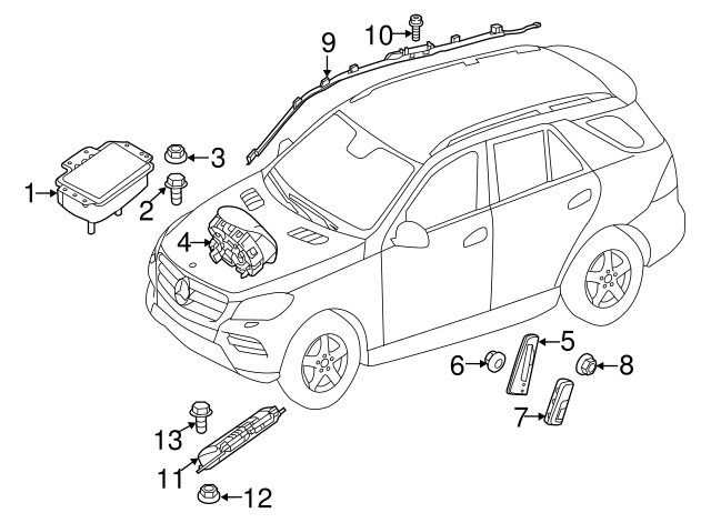 000000-002179 - Knee Air Bag Bolt Mercedes-Benz USA Parts