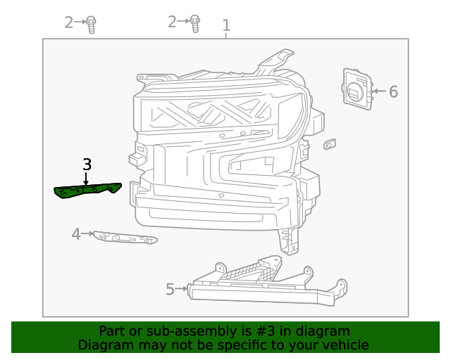 2022-2023 Chevrolet Upper Bracket 84924363 | GMPartsDirect.com