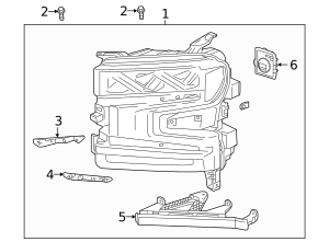 2019-2022 Chevrolet Passenger Side Headlight Bracket 23408117 GM ...